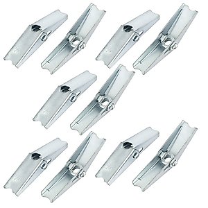 uxcell 5/16-inch Dia Female Thread Spring Loaded Hollow Wall Anchor Toggle Wing Nut 10pcs