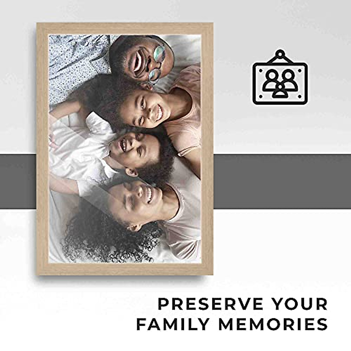 15x44 Frame Grey Real Wood Picture Frame Width 1 Inches | Interior Frame Depth 0.5 Inches | Weatherly Distressed Photo Frame Complete with UV Acrylic, Foam Board Backing & Hanging Hardware