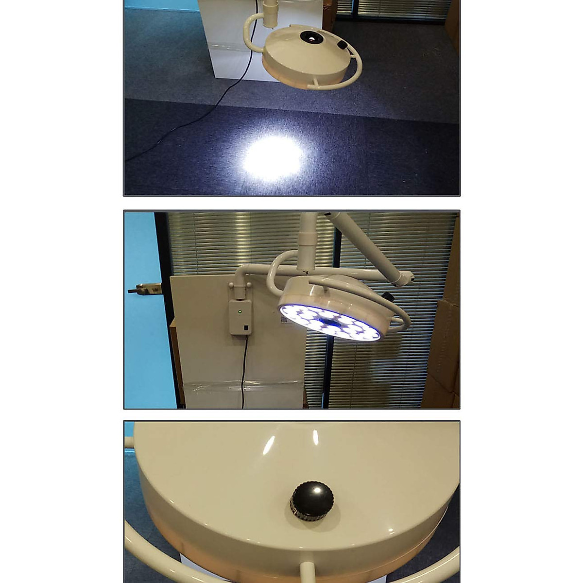 72W LED Stomatology Cold Light Shadowless Lamp Surgical Wall-Mounted Lamp Beauty Tattoo Pet Surgery Shadowless Light 24 Bulbs