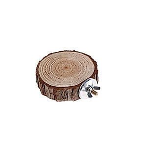 Redriver Pet Bird Cage Perch Platform Round Wooden Stand Board for Chinchilla Squirrel Birds 8cm