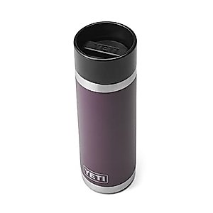 YETI Rambler 18 oz Bottle, Stainless Steel, Vacuum Insulated, with Hot Shot Cap, Nordic Purple