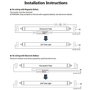 4Pack R17d V shaped Rotatable 2pin base 8 foot led bulbs Double Row 65W,Need Bypass Ballast,Replace 150W Fluorescent Shop Lights Dual-Ended Power, Cold White 6000K,clear Cover, AC 90-277V
