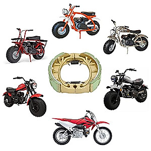 GREHUA Upgrade CG125 105mm Drum Brake Shoe Pad Green Chain Tensioner Adjuster Kit for 212cc 196cc 6.5hp CT200U-EX BT200X CT200U Trail Massimo MB200 Baja Warrior MB165 CRF70 Mini Bike Parts Motorsports