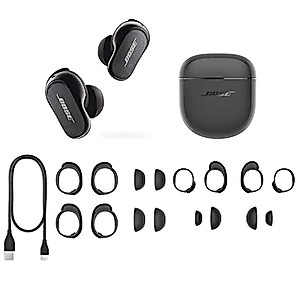 Bose QuietComfort Earbuds II, Triple Black with Alternate Sizing Kit