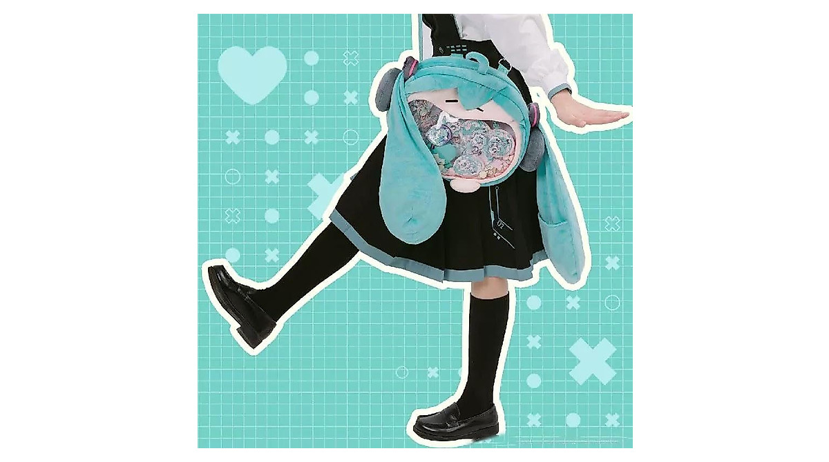 Cute Miku Kawaii Plush Backpack for Anime Fans