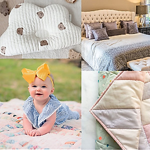 PLANTIONAL Natural Cotton Batting for Quilts: 47-Inch x 59-Inch Light Weight Purely Natural All Season Quilt Batting for Quilts, Craft and Wearable Arts