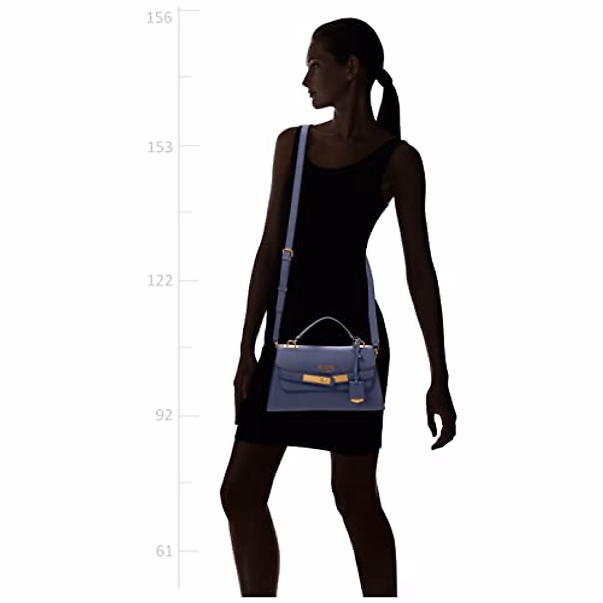 GUESS Enisa Top-Handle Flap Blue Moon One Size