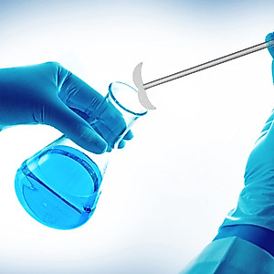 Electric Stirring Rod Overhead Stirrer Mixer Shaft Stainless Steel Mixing Paddle Chemistry Experimental Stirring Bar for Flask in Lab