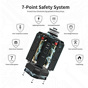 Long Surge Protector Power Strip 16 FT Cord, PD20W USB C Power Strip Tower with Night Light, Extension Cord with Multiple Outlets 4 USB Ports(2A+2C), PASSUS Charging Station Home Office Essentials
