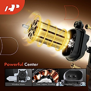 A-Premium Power Window Regulator with Motor Replacement for Ford Focus 2000-2007 Rear Left Driver Side