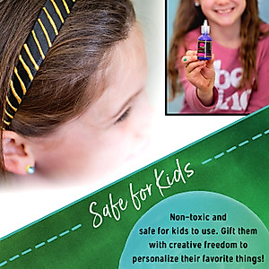 Crafts 4 All Fabric Paint Set - Pack of 24 Permanent, Assorted 3D Paints for Decorating Clothes, Shoes, Canvas, Wood and Paper - Brushes Included - Art Supplies