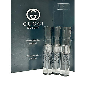 Gucci Guilty Sample Perfume Eau De Toilette Men Spray Pour Homme MINI SMALL Travel Size 1.5 ML / 0.05 - set of 3