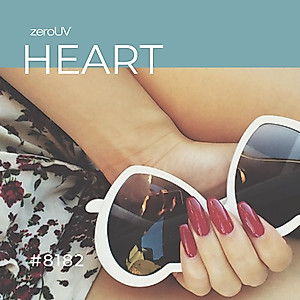 zeroUV Oversized Heart Shaped Sunglasses UV400 Cute Trendy Love Fashion Eyewear for Women 52mm (Red)
