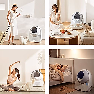 Catlink Self-Cleaning Cat Litter Box, with Stair, APP Control, Double Odor Removal, Health Report, Extra Large, Smart Cat Litter Box for Multiple Cats (Luxury Pro)