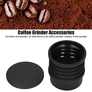 Junlucki Grinder Blowing Bean Bin, Silicone Coffee Grinder Blowing Tool Hand Pressure Powder Blowing Bean Bin Grinder Bean Funnel Universal Coffee Grinder Cleaning Tool for 52‑70MM Grinder