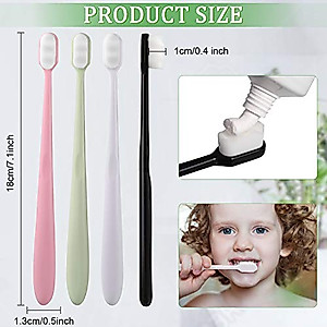 Patelai 16 Pieces 20000 Bristle Toothbrush Extra Soft Toothbrush Micro-Nano Manual Toothbrush Adult Toothbrush with 20000 Soft Bristle for Fragile Gums Adult Kid Children (White Brush Head)