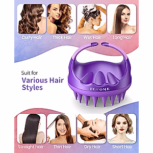 EUHOME Scalp Massager Shampoo Brush, Scalp Brush Hair Scrubber, Hair Washing Brush Scalp Exfoliator Brush for Dandruff, 2 Pack Head Scrubber for All Hair Types of Women, Men