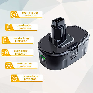 DTK 7.0Ah 18V Battery Replacement for Dewalt, 2Pack 18V Lithium Ion Battery Compatible with Dewalt DC9096 DC9098 DC9099 DW9095 DW9096 DW9098 DE9039 Cordless Tools