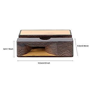 ULTECHNOVO Cell Phone Stand, Wooden Cell Phone Stand with Sound Amplifier Portable Wood Cellphone Dock on Desk Bamboo Bed Stand Mount Cradle Loud Speaker for Phone(Brown)