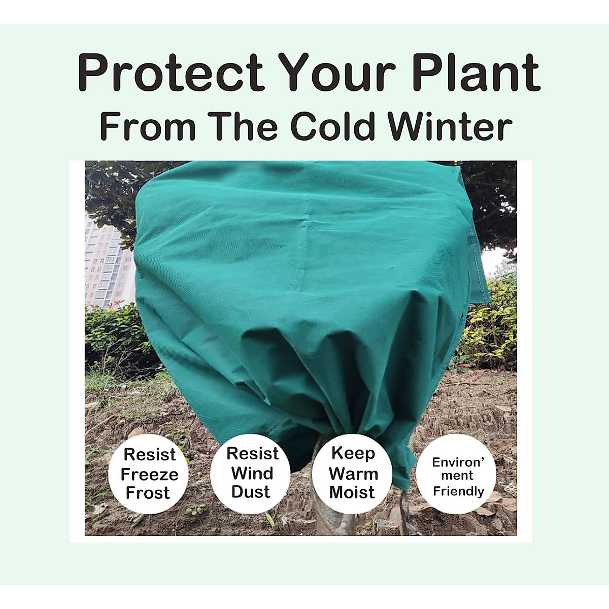 Plant Covers Freeze Protection 2 Packs Extra Thick Fabric 4oz/yd² Frost Cloth Plant Freeze Protection Plant Covers Winter Protection (Width 10Feet - Tall 10Feet)