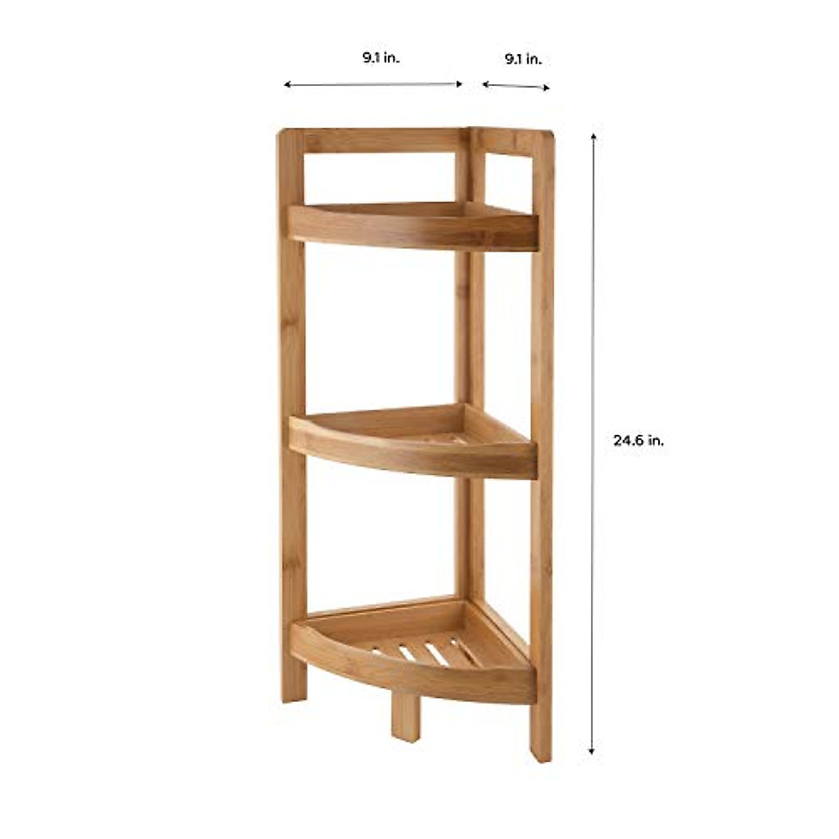 3-tier Corner Bathroom Shelf (9.05 X 9.05 X 24.4")
