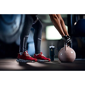 MONOHYDRO 40 oz Tumbler with Handle and Straw - tumbler with straw Stainless Steel Insulated Cup -stainless steel straw, Eco-friendly Materials - maintain temperature up to 24+ hours - Midnight Navy