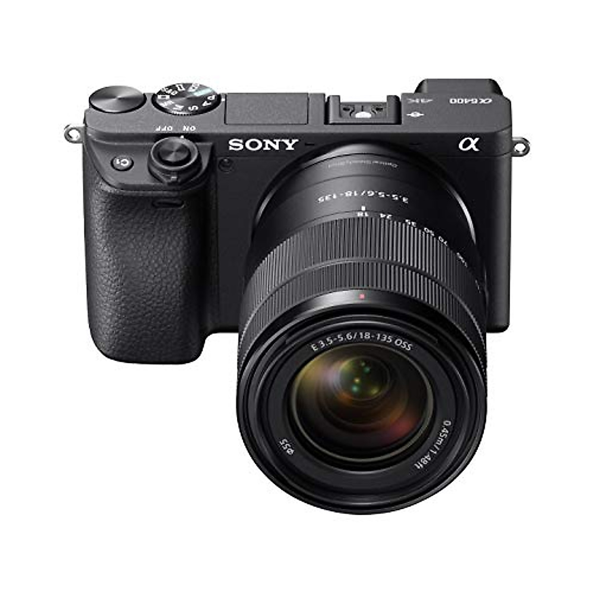 Sony Alpha a6400 Mirrorless Camera: Compact APS-C Interchangeable Lens Digital Camera with Real-Time Eye Auto Focus, 4K Video, Flip Screen & 18-135mm Lens - E Mount Compatible Cameras - ILCE-6400M/B