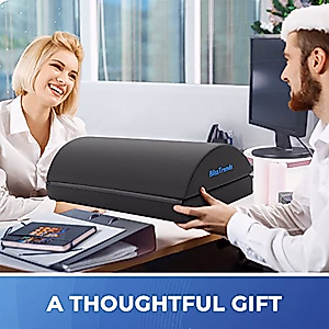 BlissTrends Foot Rest for Under Desk at Work-Versatile Foot Stool with Washable Cover-Comfortable Footrest with 2 Adjustable Heights for Car,Home and Office to Relieve Back,Lumbar,Knee Pain-Gray Long