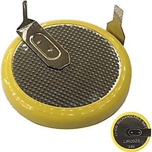 for 1996-2012 Remote Key FOB Battery LIR2025 (90 Degrees) Compatible with BMW Remote Case Shell fits 3 5 7 Series, M3 M5 M6 Z3 Z4 Z8 X3 E63 E38 E83 E53 E36 E85 (LX8FZV LX8 FZV) – with Instructions