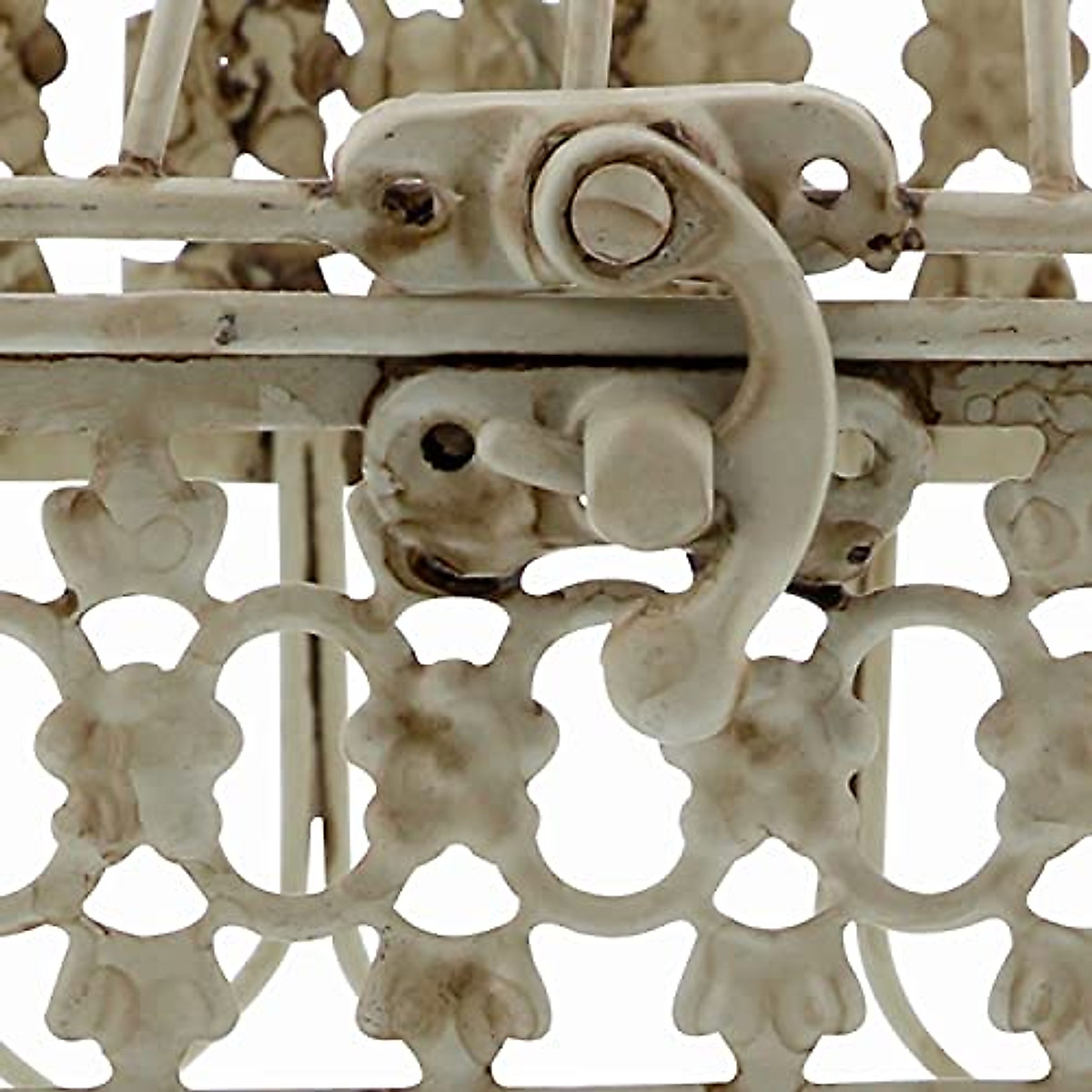 Deco 79 66520 Inch, Set of 2 Metal Bird Cage, 21", 18"H, Cream, 2 Count