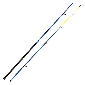 Fiblink Surf Spinning Fishing Rod 2-Piece & 3-Piece & 4-Piece Carbon Fiber Travel Fishing Rod with Noctilucent Tips (12' - 2Pcs - Blue)