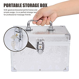 DOITOOL 1pc Pedicure Kit Travel Tool Box Metal Toolbox Makeup Storage Organizer Box Metal Medicine Storage Box Manicure Supplies Case Jewelry Organizer Portable Storage Case Metal Tool Box