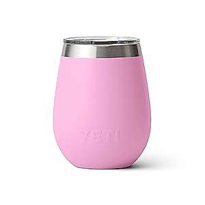 YETI Rambler 10 oz Wine Tumbler, Vacuum Insulated, Stainless Steel with MagSlider Lid, Power Pink
