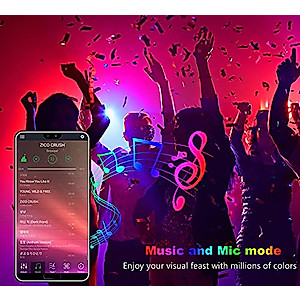 sylvwin Led Strip Lights 32.8ft,RGB Color Changing Led Lights Strip&TV Led Backlight,6.56ft Led Light Strip for 30-50 in TV