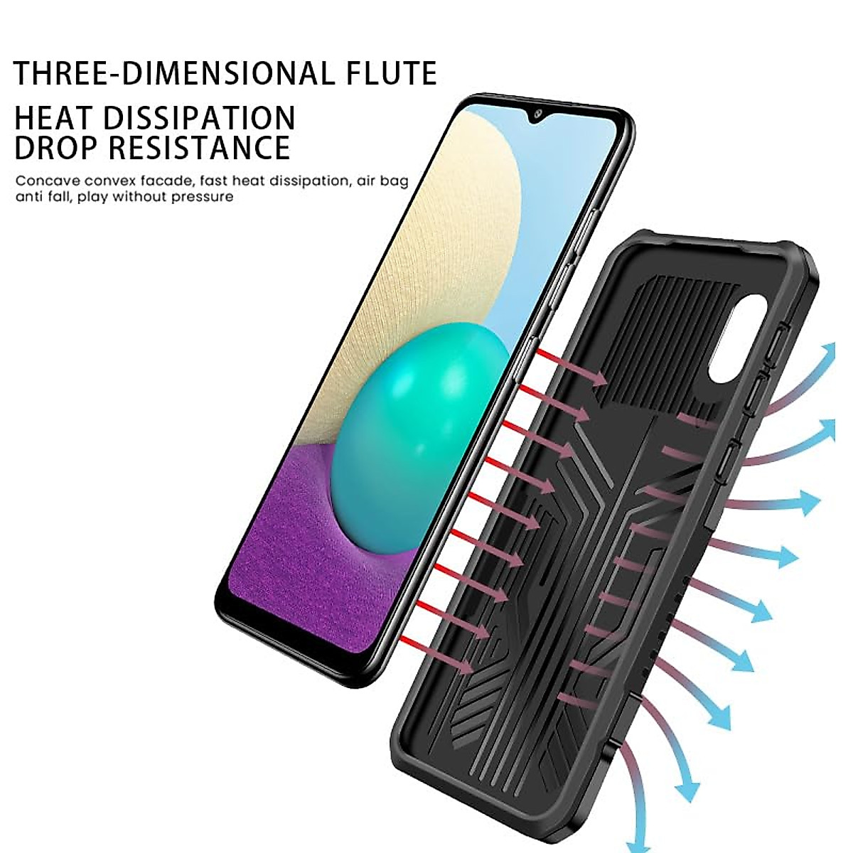 Compatible with Oppo Reno2 F Case,Built-in Kickstand Shockproof Protective Cover,Compatible with Oppo Reno2 F Case 2 in 1 Phone Case Cover HEI