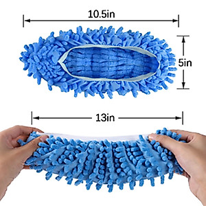 Tamicy Mop Slippers Shoes 5 Pairs (10 Pieces) - Microfiber Cleaning House Mop Slippers Floor Cleaning Tools Shoe Cover Soft Washable Reusable Microfiber Foot Socks Floor Cleaning Tools Shoe Cover