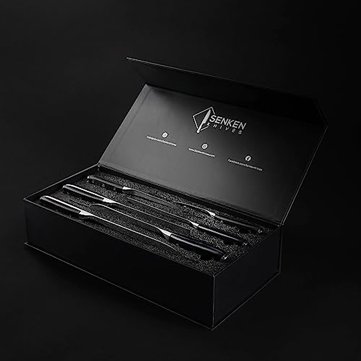 SENKEN 6-Piece Damascus Steel Kitchen Knife Set - Shogun Collection - 67-Layer Japanese VG10 Steel - Chef's Knife, Cleaver Knife, & More, Extremely Sharp Blades for Effortless Cutting, Luxury Gift Box