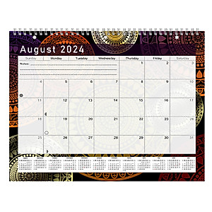 2024-2025 Academic Year 12 Months Student Calendar/Planner for Wall & Desk & 3-Ring Binder, for School, Teacher, Student (Fractal Edition #015)