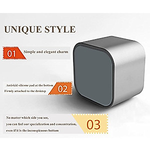 Coideal Silver Pen Stand Holder Aluminum, Mini Toothbrush Stand Base Single Hole for Fountain Pen, Office