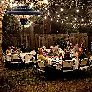 Outdoor Heaters for Patio Electric, 1500W Hanging Outdoor Patio Heater, Infrared Heater Outdoor with 2 Adjustable Mode, Outside Heater Porch Heater Garage Heater, IP34 Waterproof