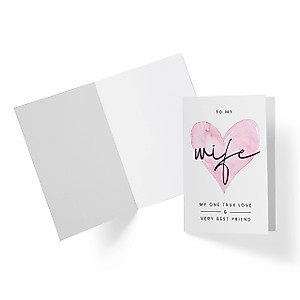 KARTO - Sweet Birthday Card for Wife, Large 5.5 x 8.5 Greeting Card, Birthday Card for Wife from Husband, Happy Birthday Wife Card - One True Love Wife
