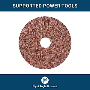 Benchmark Abrasives 4 1/2 Inch Sanding Discs Aluminum Oxide Resin Fiber Grinding Disc for Grinding, Stripping on Wood, Fiberglass, Metal, 7/8" Arbor Angle Grinder Sanding Disc, 25 Pack - 80 Grit