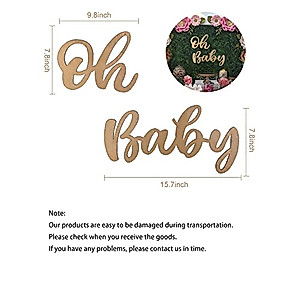 Wood Gold Baby Sign Baby Shower Banner for 1st Birthday Backdrop, Baby Party Sign Wooden Cutout Nursery Decor, Baby Party Banner Event Decorations for Gender Reveal Backdrop ,Baby Announcements