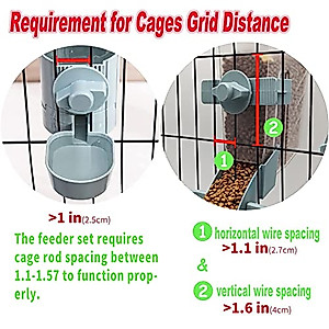 BNOSDM Rabbit Automatic Food Feeder and Water Dispenser Bunny Gravity Feeding Station Waterer Set Hanging Self-Dispensing Feeder for Ferret,Guinea Pigs Chinchillas Kitten (Blue)