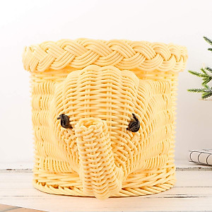 Cabilock Rattan Bread Basket Rattan Food Basket 1pc Bamboo Fruit Stand Candy Child Food Serving Baskets Tabletop Fruit Basket