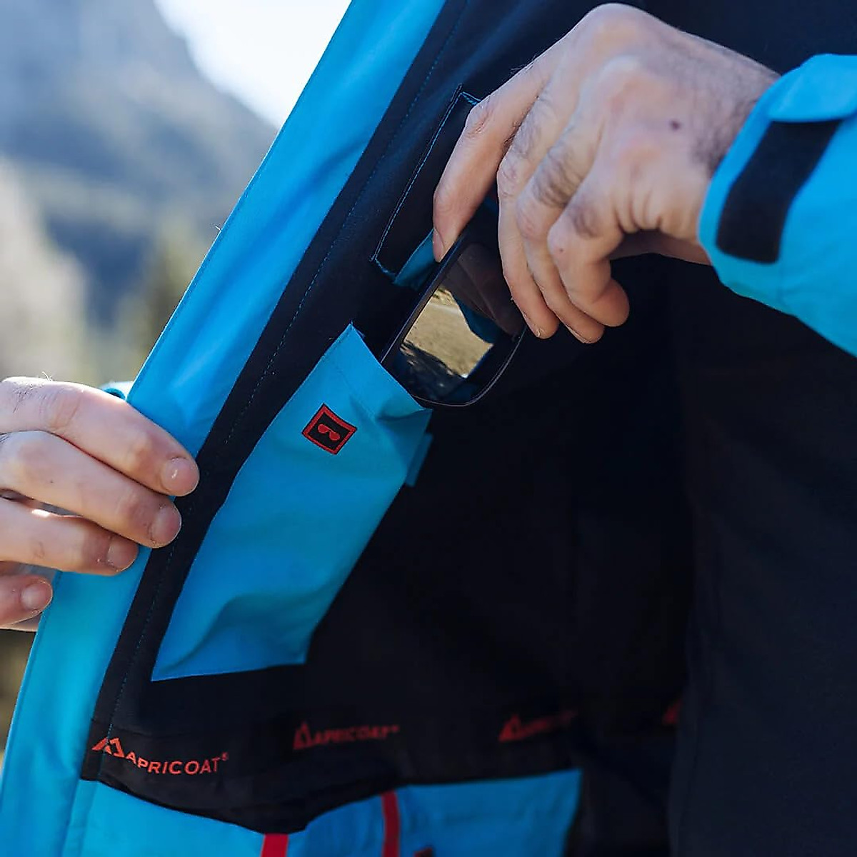 Apricoat Adventure 2.0 Men's Warm Winter Jacket Insulated, Hooded, Waterproof and windproof for Traveling, Hiking, Trekking, Camping, & All Sports Activities such as Snowboarding & Skiing-Light Blue