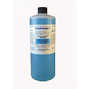 pH Buffer Calibration Solution, pH 10.00 — 1 Quart (950 mL) — NIST Traceable Reference Standards for All pH Meters — Color Coded Blue