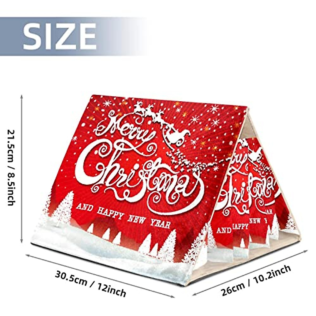 enheng Small Pet Hideout Merry Christmas Beautiful Hamster House Guinea Pig Playhouse for Dwarf Rabbits Hedgehogs Chinchillas