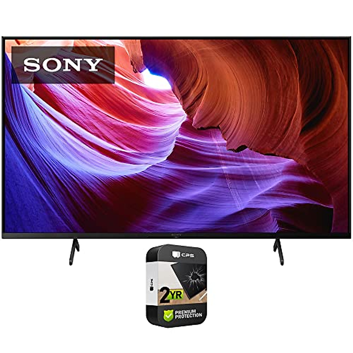Sony KD50X85K 50 inch X85K 4K HDR LED TV with Smart Google TV 2022 Model (Renewed) Bundle with 2 YR CPS Enhanced Protection Pack