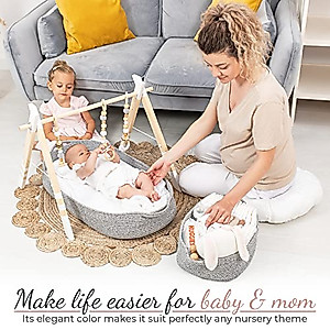 Premium Baby Changing Basket Set - with Pad, Moses Basket for Babies with Memory Foam Mattress - CPSC Approved, 100% Cotton Boho Nursery Decor, Changing Table Topper for Dresser with Covers